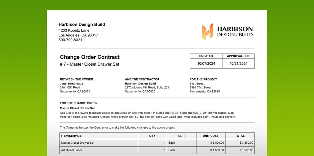 Change Orders 101: Everything You Need to Know